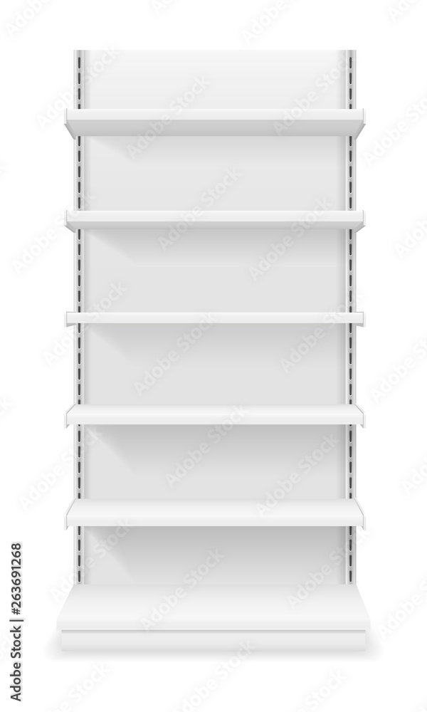 shelving rack for store trading empty template for design stock vector ...