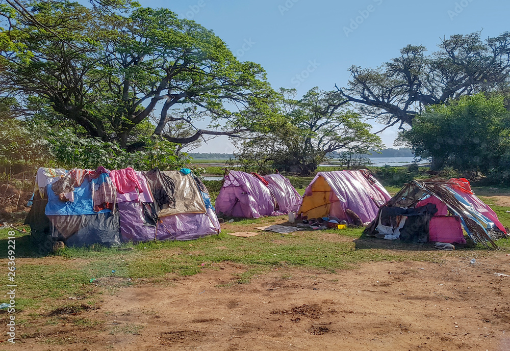 poor tents Stock Photo | Adobe Stock