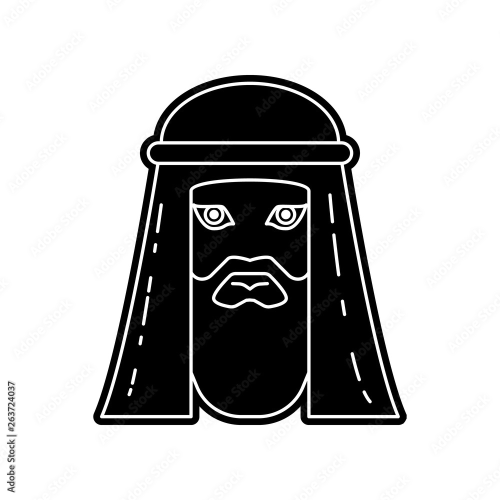 autarch of the Arab sheik icon. Element of Arabian for mobile concept ...