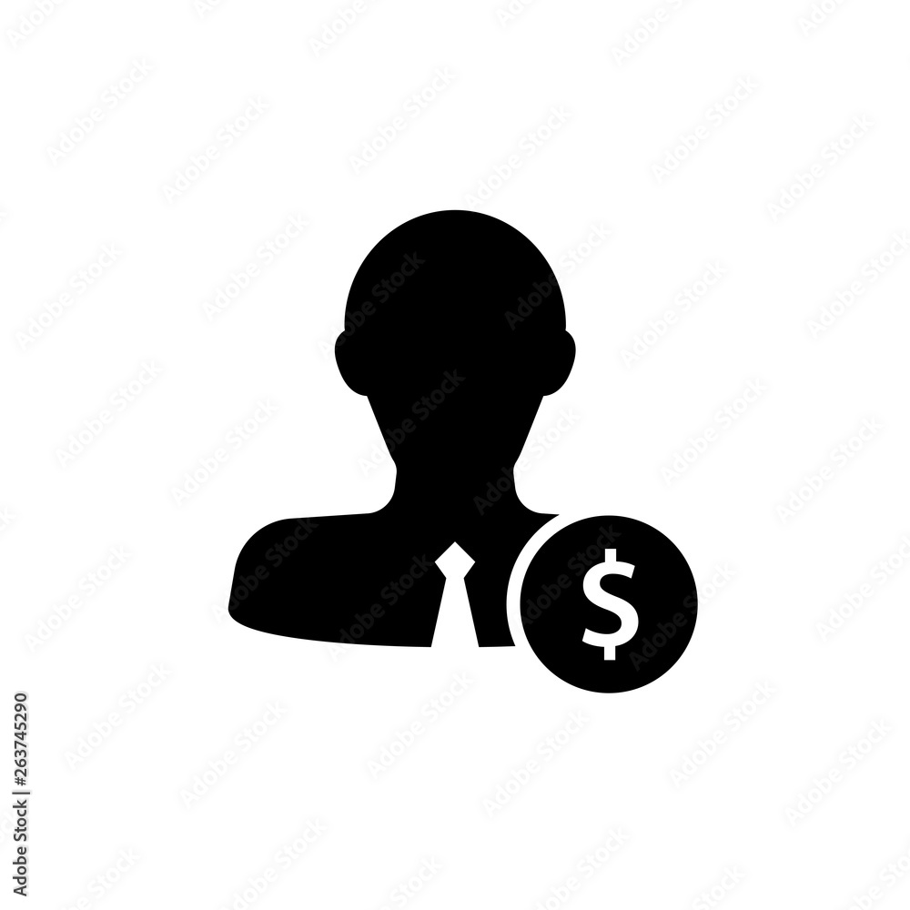 Labor cost silhouette icon. Clipart image isolated on white background ...