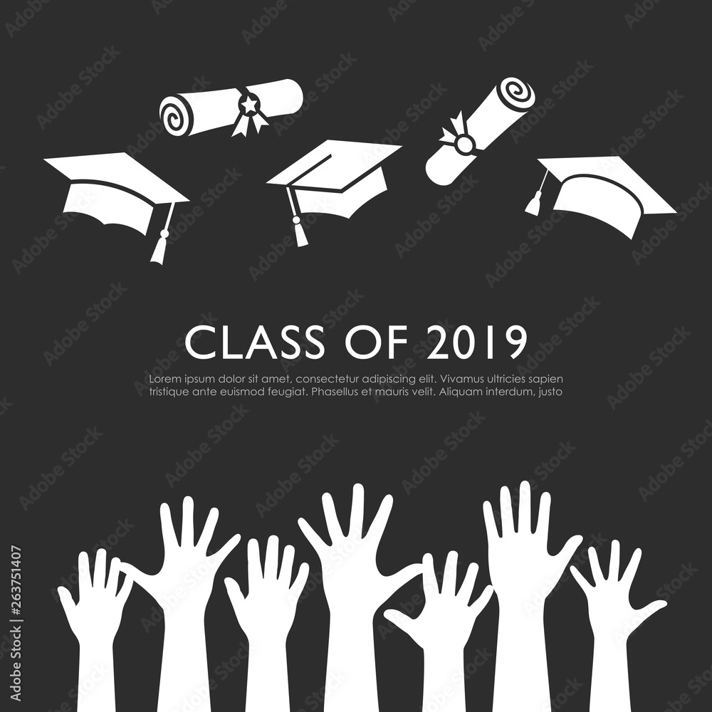 Class of 2019 vector poster design Stock Vector | Adobe Stock