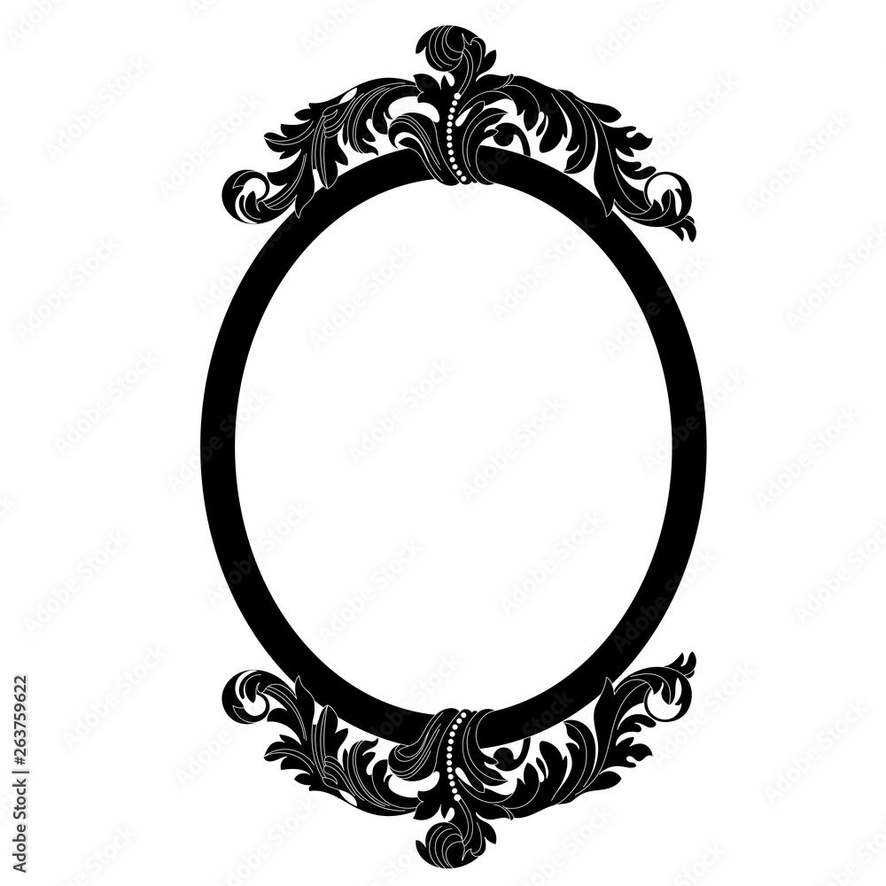 Oval Vintage Frames Vector