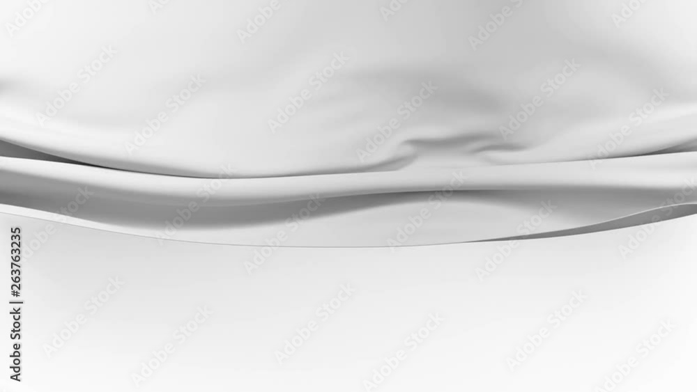 Beautiful White Waving Cloth Moving Up Opening the Background. Abstract ...