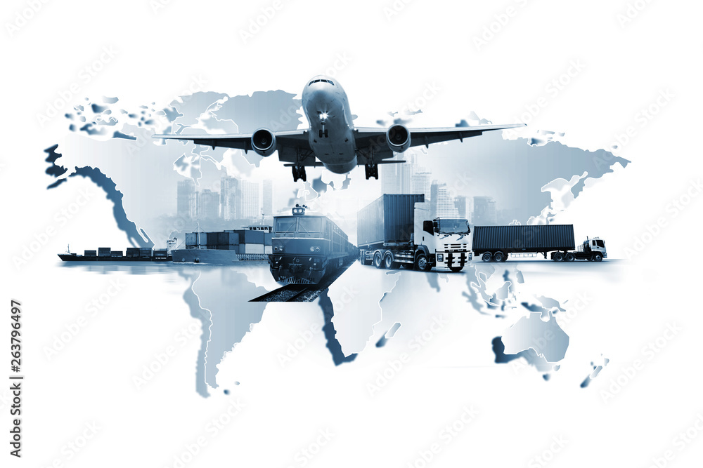 The world logistics , there are world map with logistic network ...