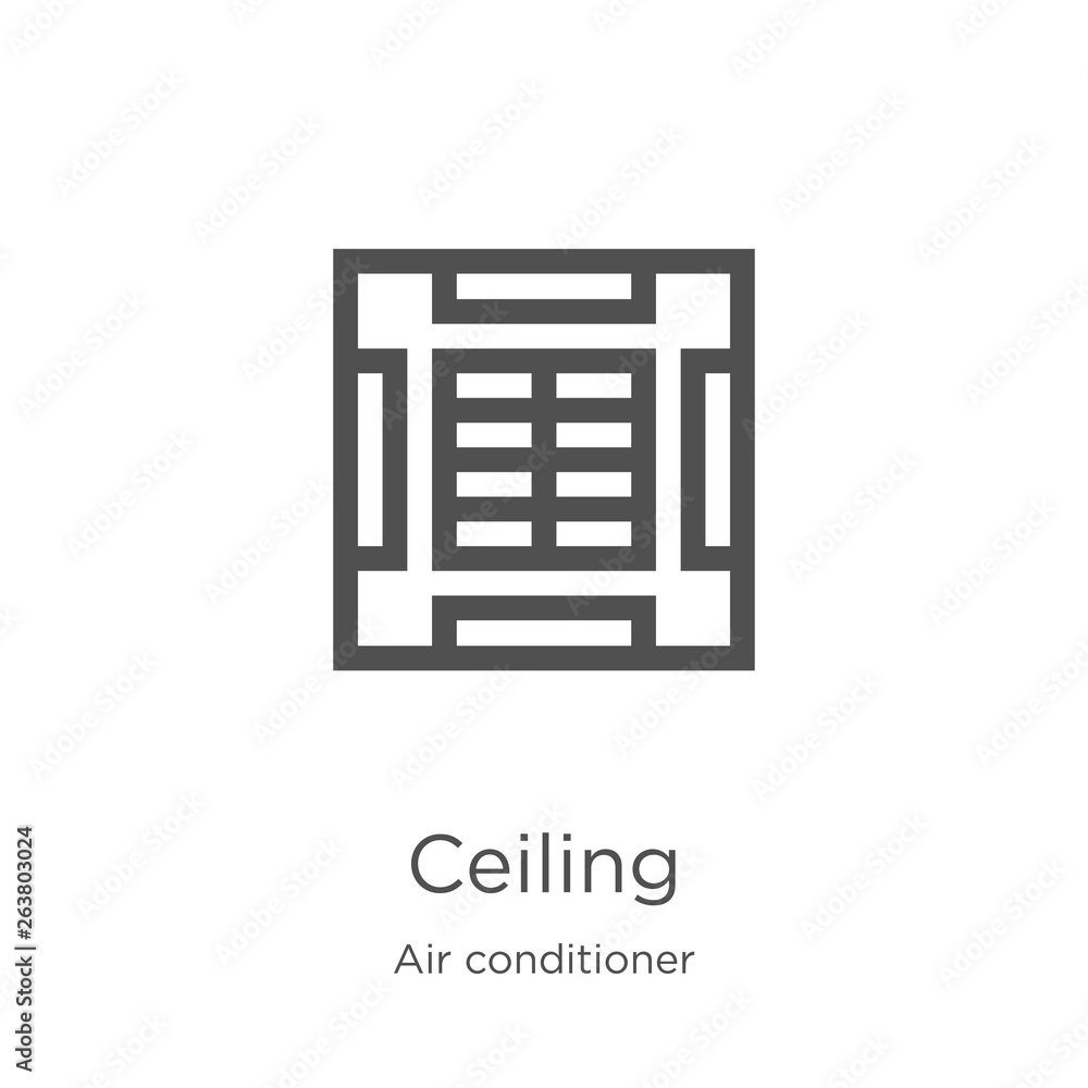 ceiling icon vector from air conditioner collection. Thin line ceiling ...