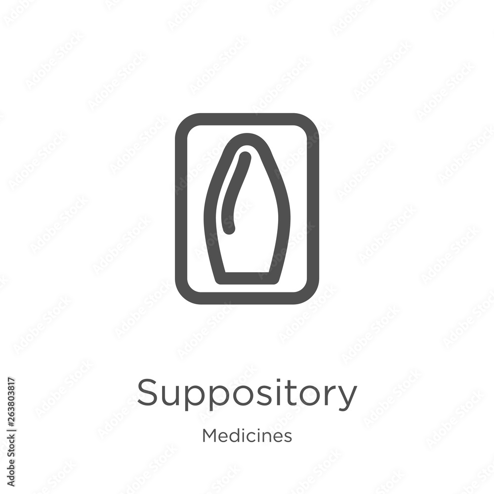 suppository icon vector from medicines collection. Thin line ...