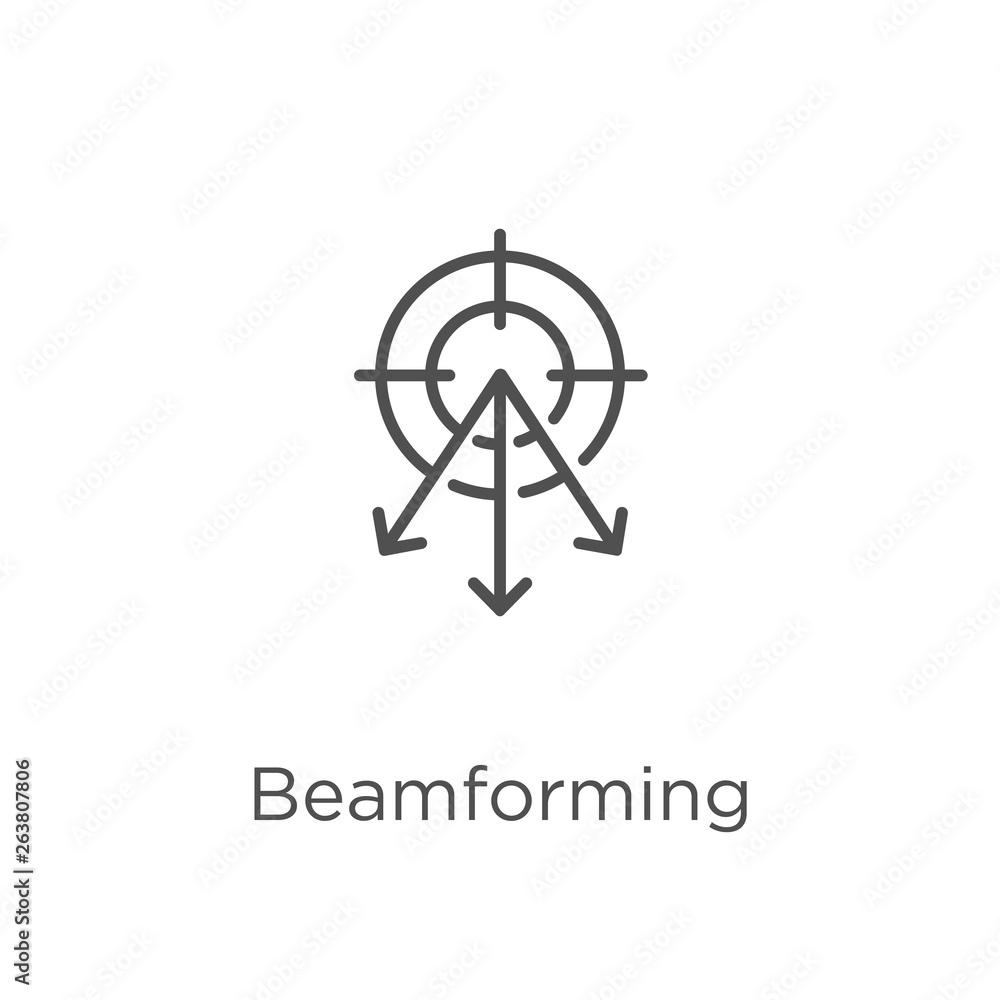 beamforming icon vector from g collection. Thin line beamforming ...