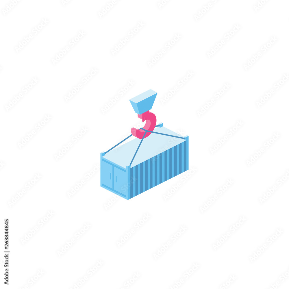 Logistics container isometric 3d icon. Creative illustration idea ...