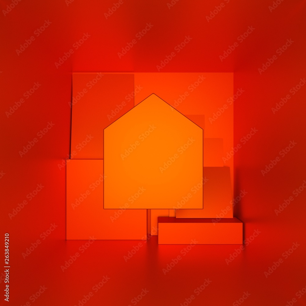 home, house, 3d, cube, abstract, box, design, architecture, white ...