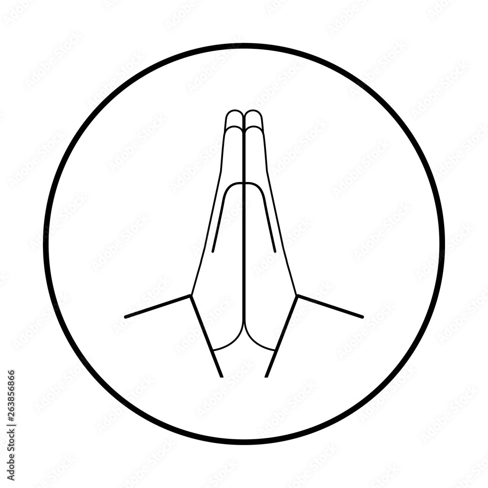Vector folded hands Stock Vector | Adobe Stock