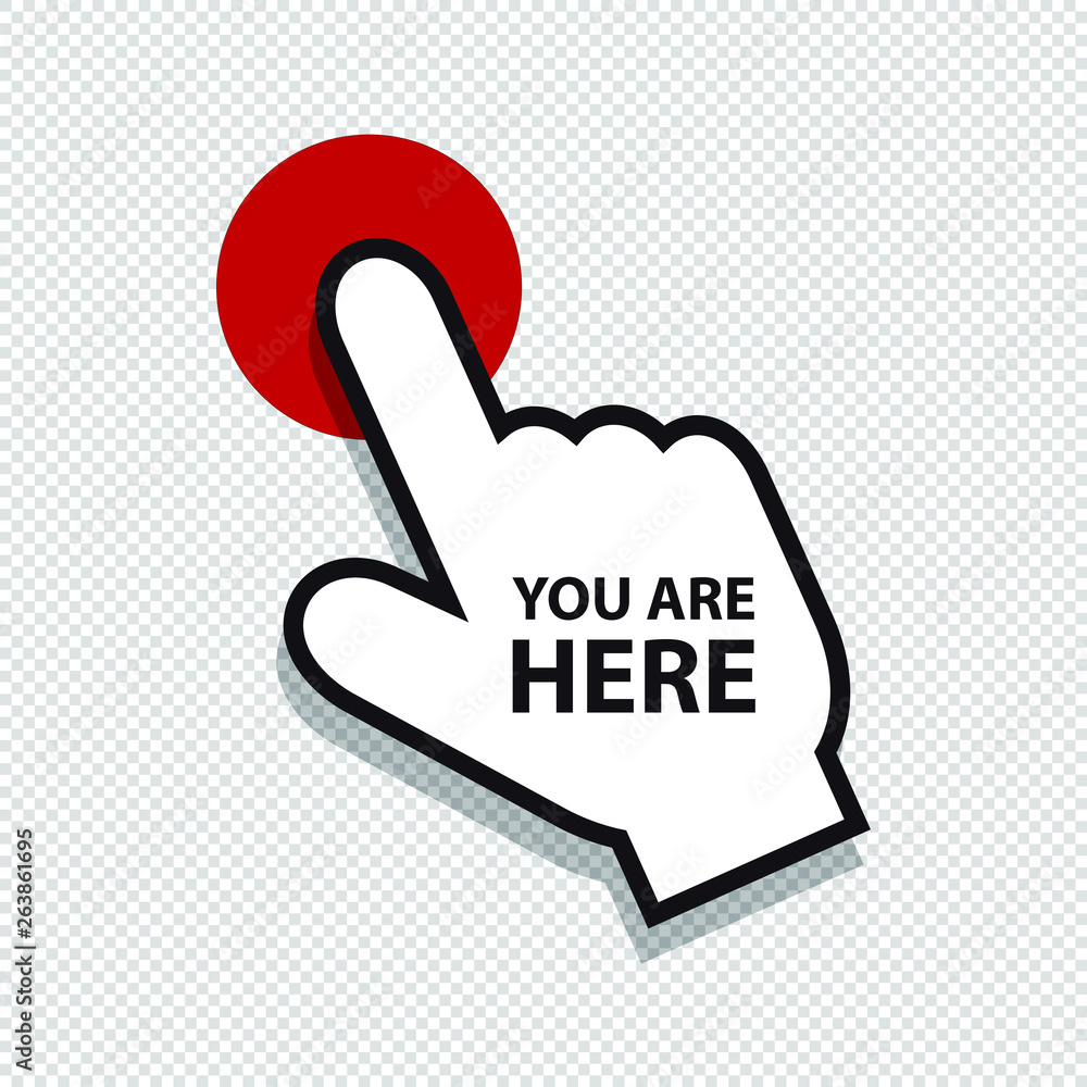 You Are Here Pointer - Vector Illustration - Isolated On White ...