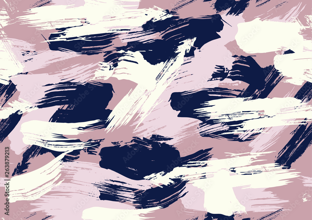 Seamless brush camouflage pattern Stock Vector | Adobe Stock