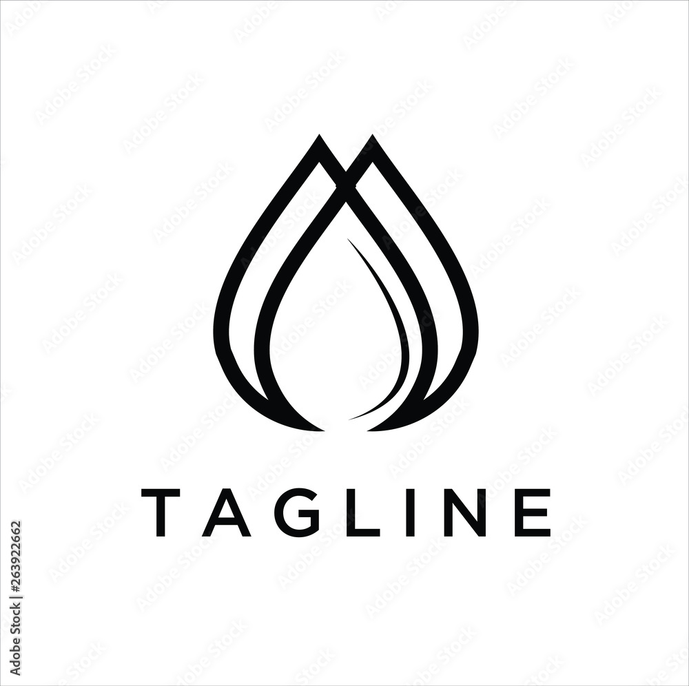 Letter M water drop logo icon design template elements Stock Vector ...