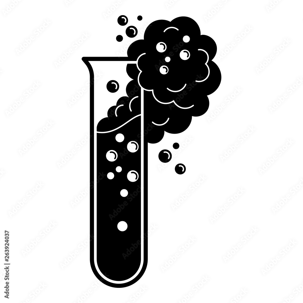 Bubble test tube icon. Simple illustration of bubble test tube vector ...