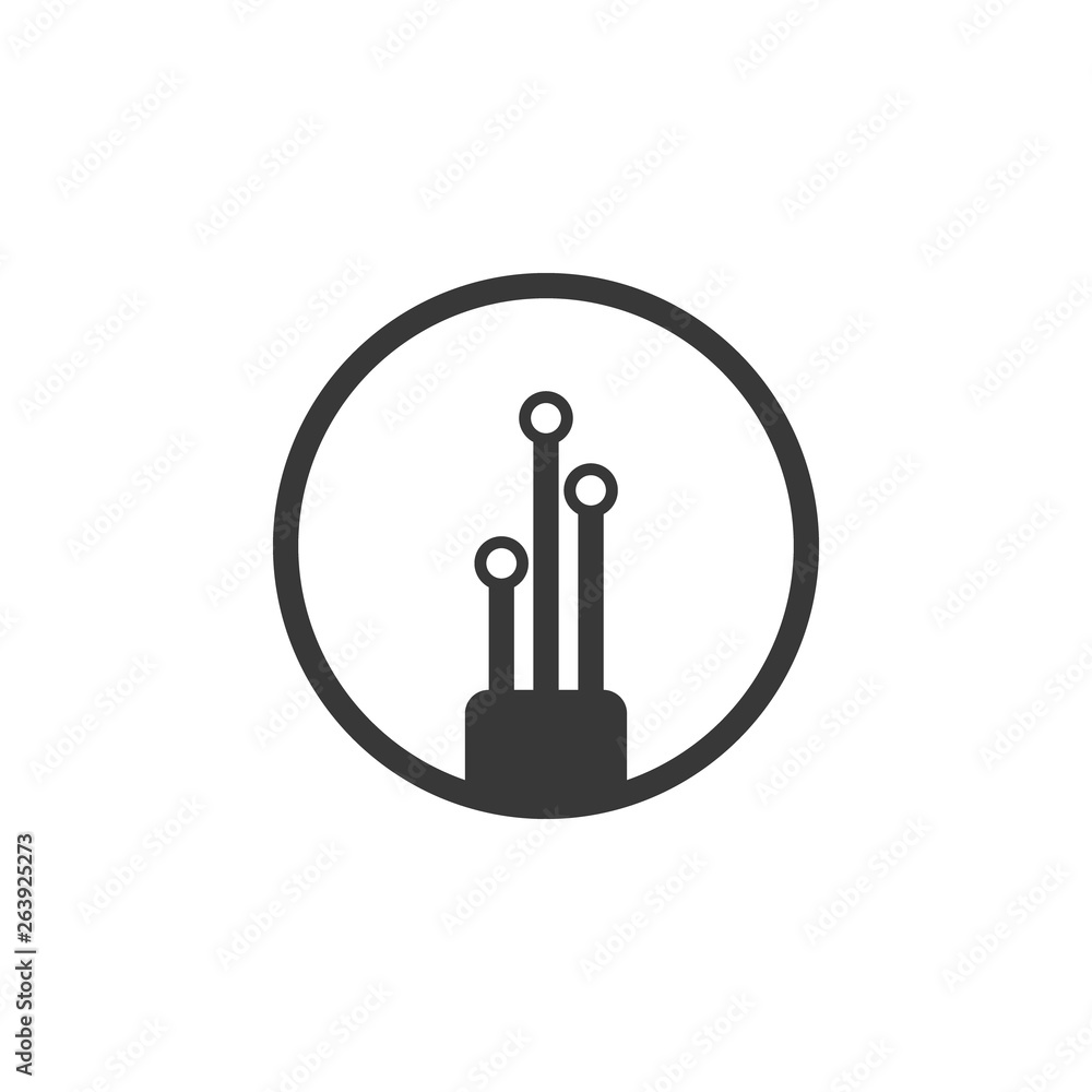 Optic or Fiber cable icon. Symbol of technology, data traffic, and ...
