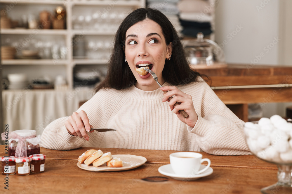Girl Eating Pancakes