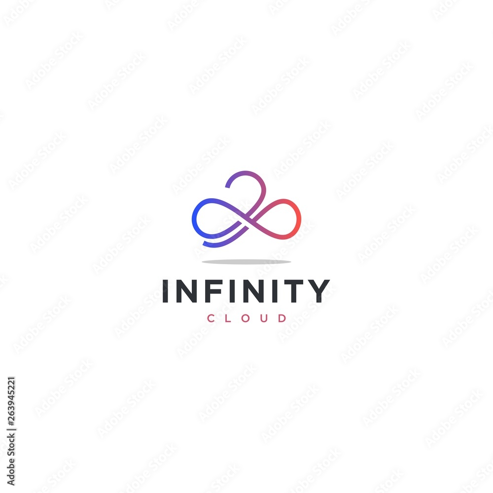 infinity cloud logo, rainbow cloud logo Stock Vector | Adobe Stock