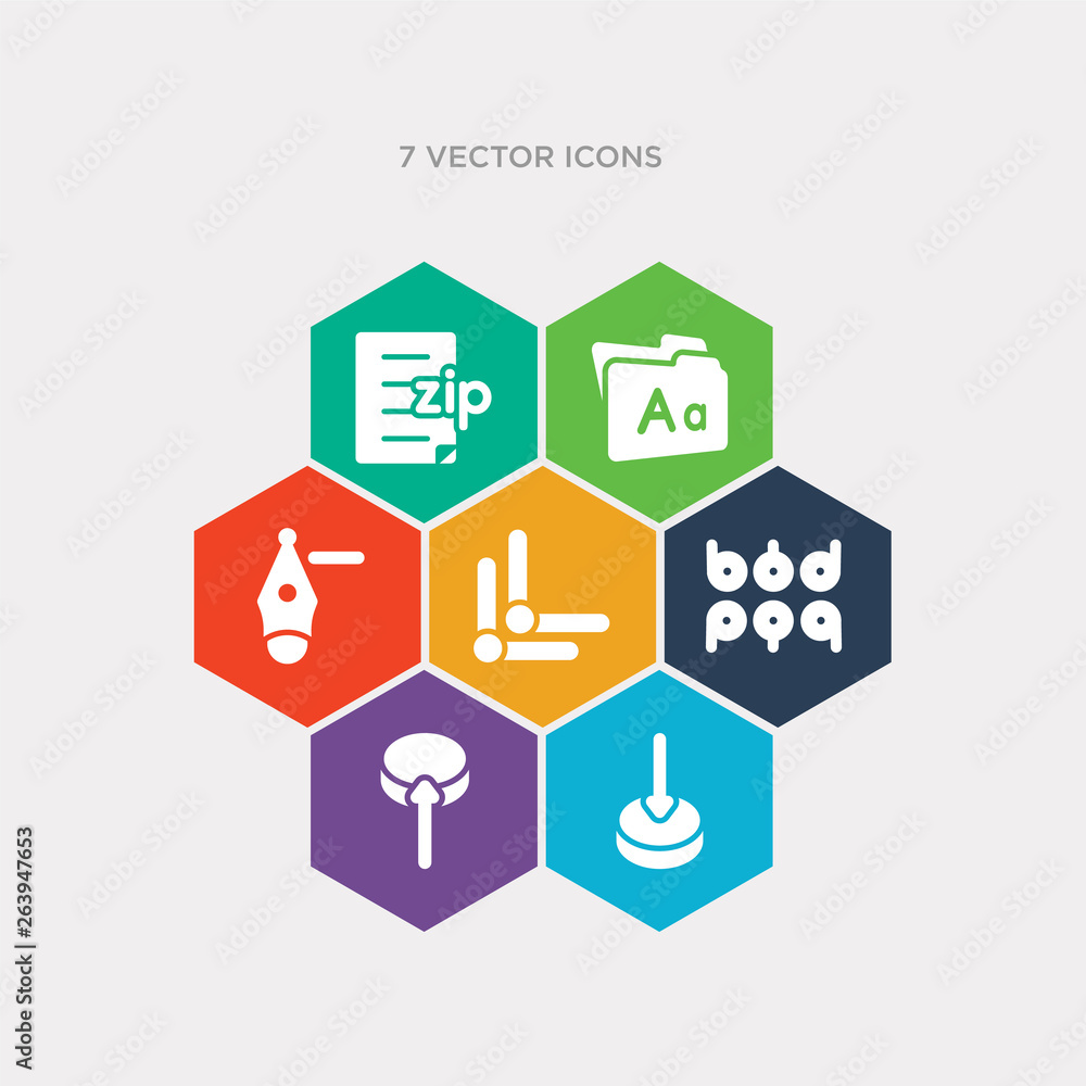 simple set of bottom, top alignment, object alignment, corners icons ...