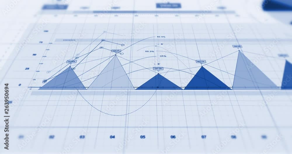 Stock Market Data Visualizations. Pie Charts And Graphs Showing Profits ...