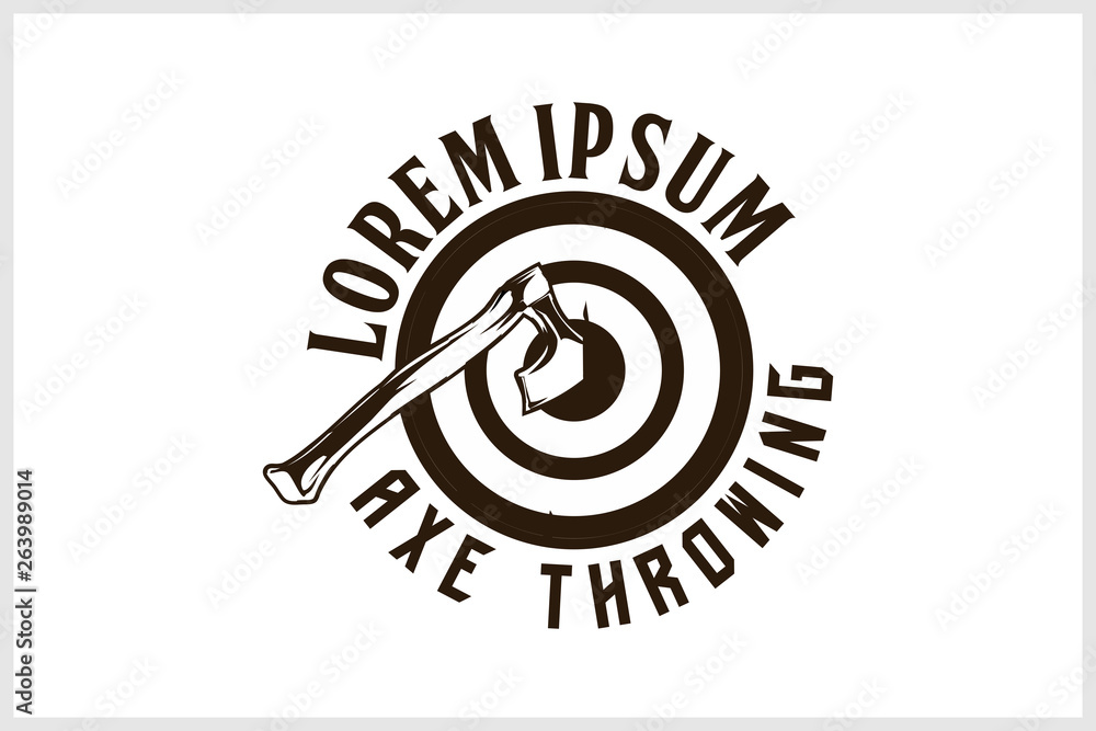 AXE VECTOR FOR AXE THROWING LOGO TEMPLATE Stock Vector | Adobe Stock