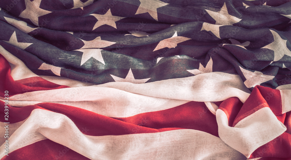 National Patriotic symbols. The old American flag. Stock Photo | Adobe ...