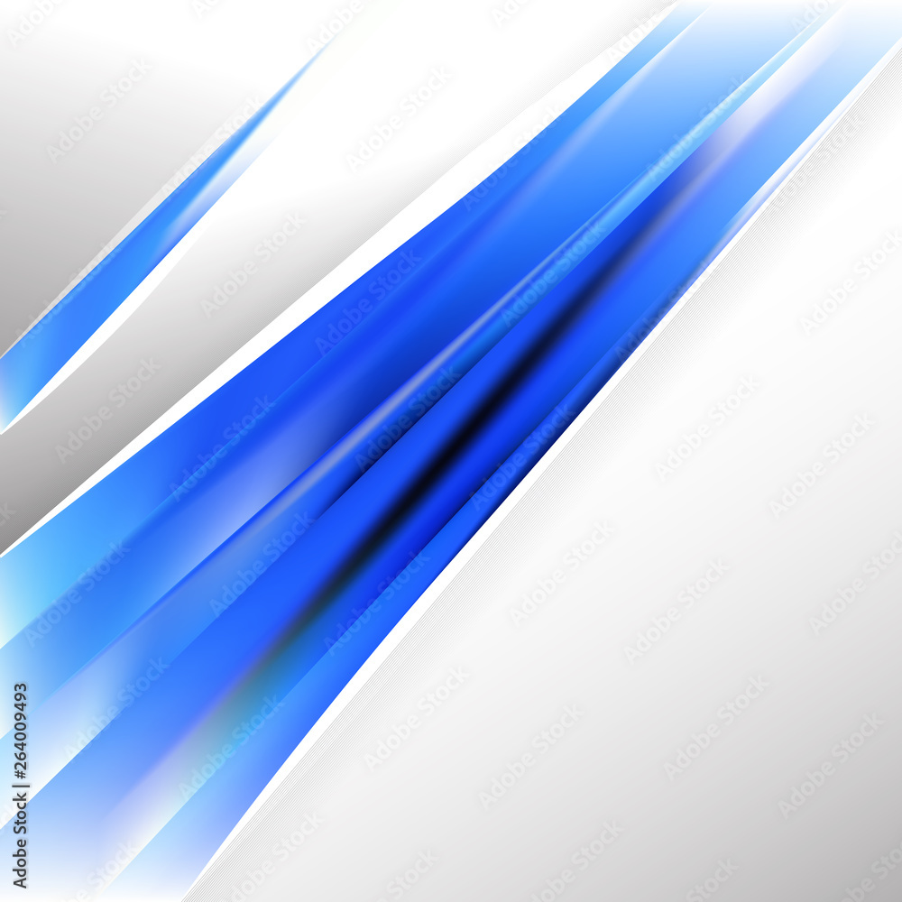 Blue and White Brochure Design Stock Vector | Adobe Stock