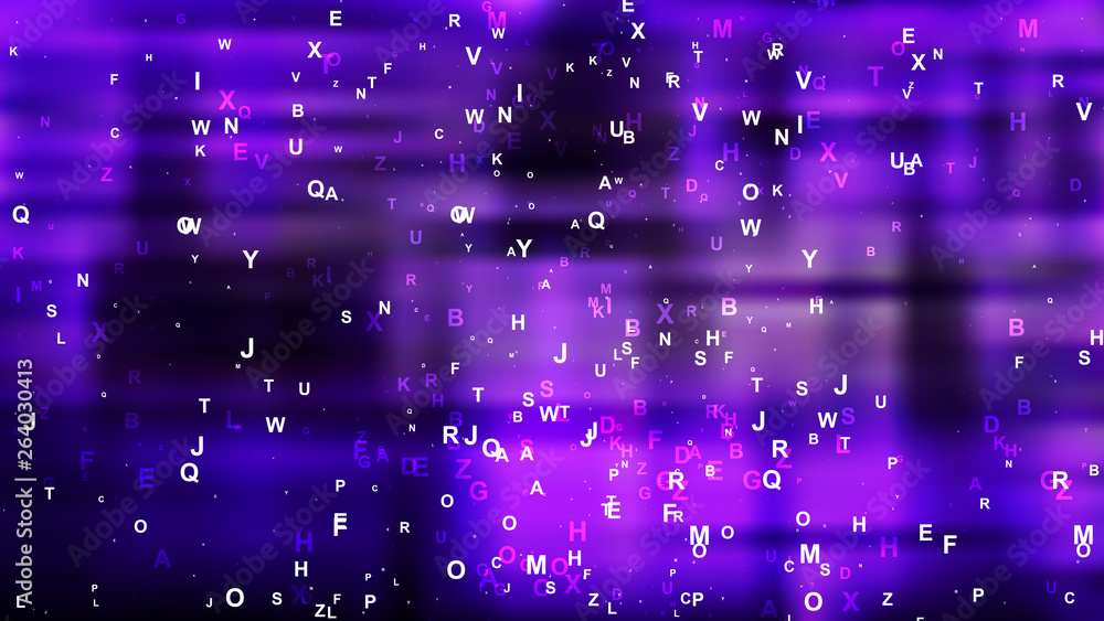 Purple and Black Alphabet Letters Background Vector Illustration Stock ...