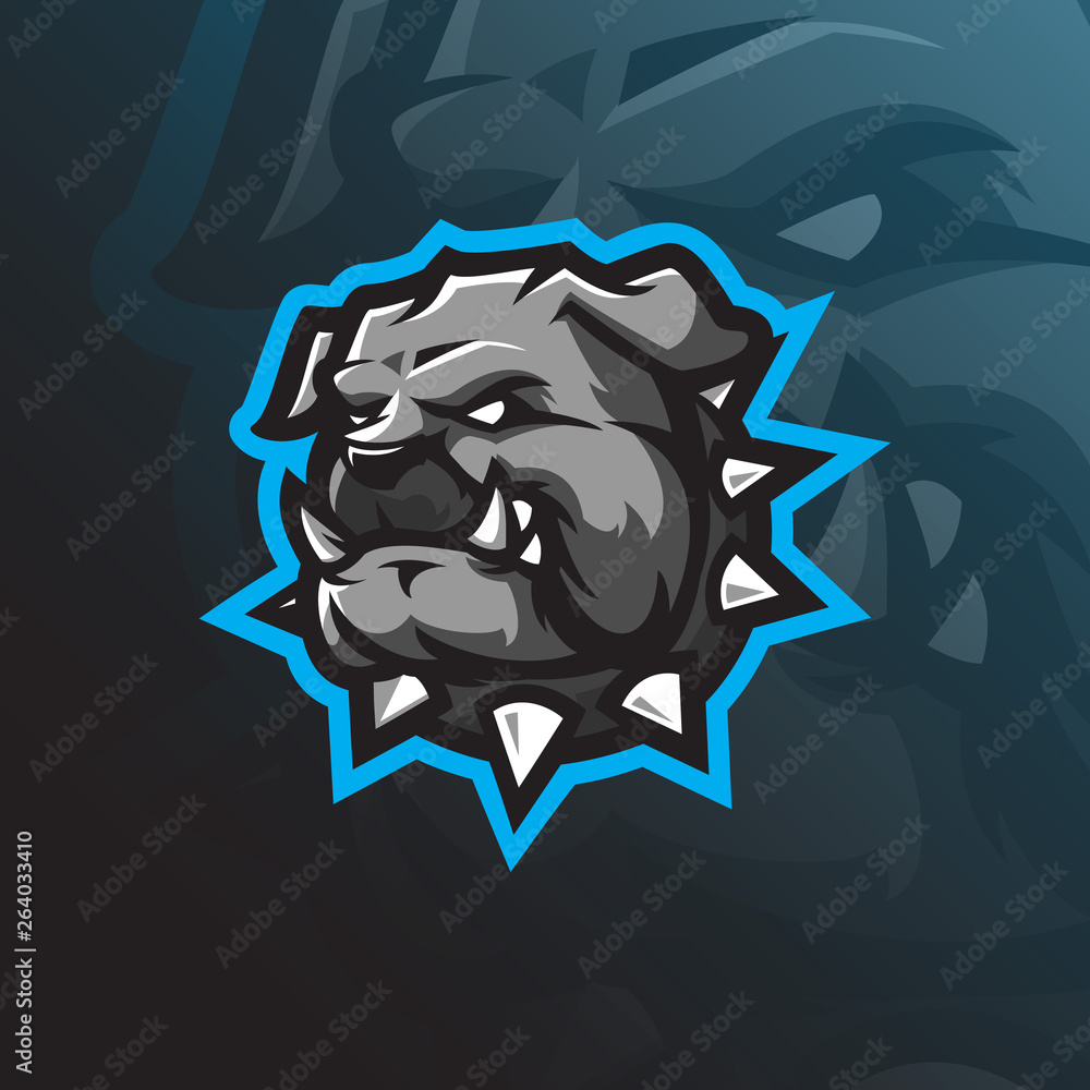 dog mascot logo design vector with modern illustration concept style ...