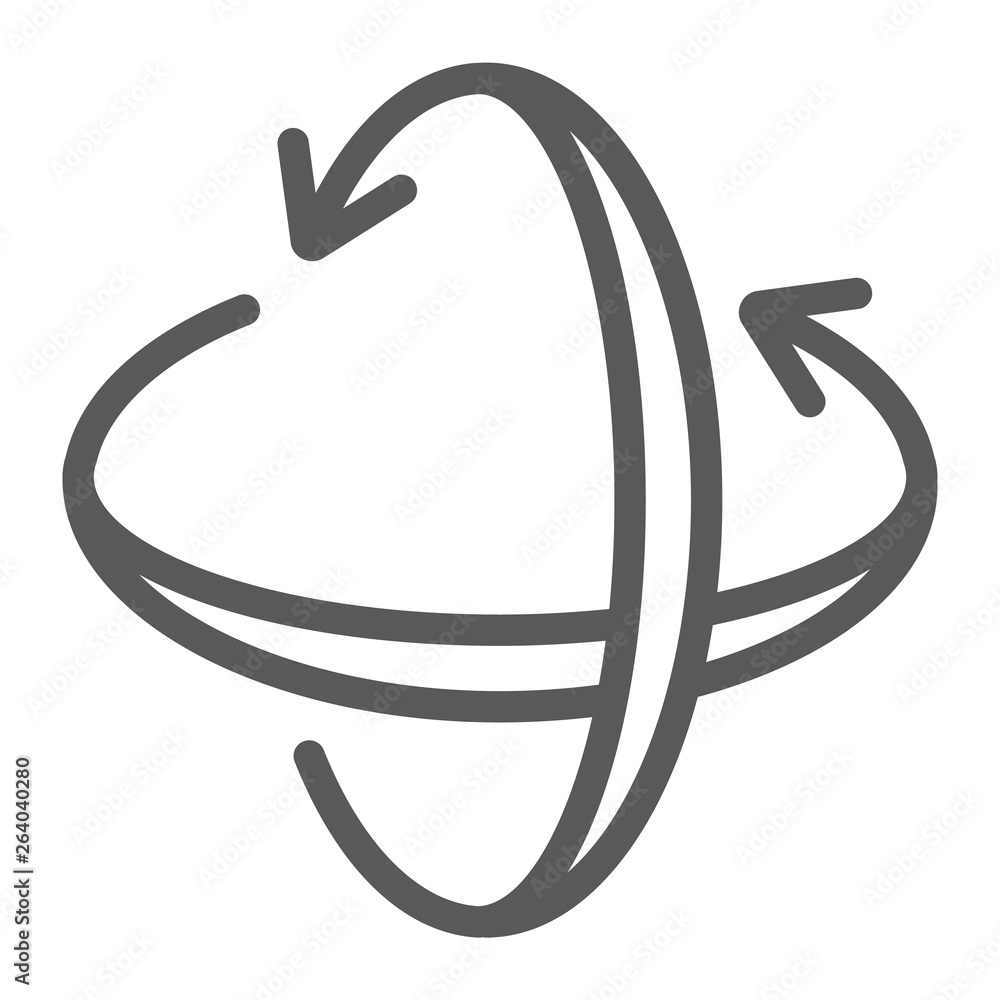 Rotation Axis Line Icon Pivot And View Rotate Sign Vector Graphics rotation-axis-line-icon-pivot-and-view-rotate-sign-vector-graphics