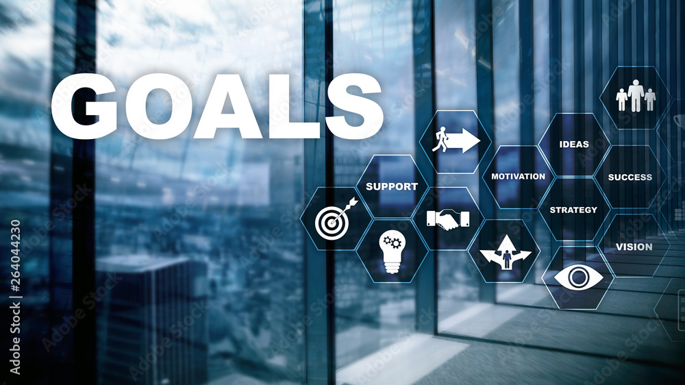 Target Goals Expectations Achievement Graphic Concept. Business ...