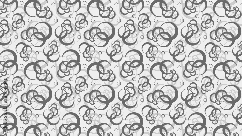 Grey Overlapping Circles Pattern Background Vector Image Stock Vector ...