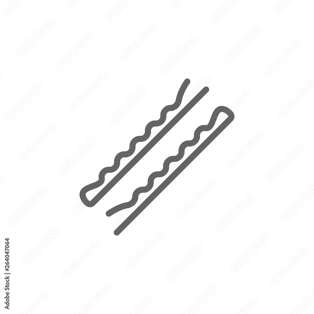 bobby pins outline icon. Elements of Beauty and Cosmetics illustration ...