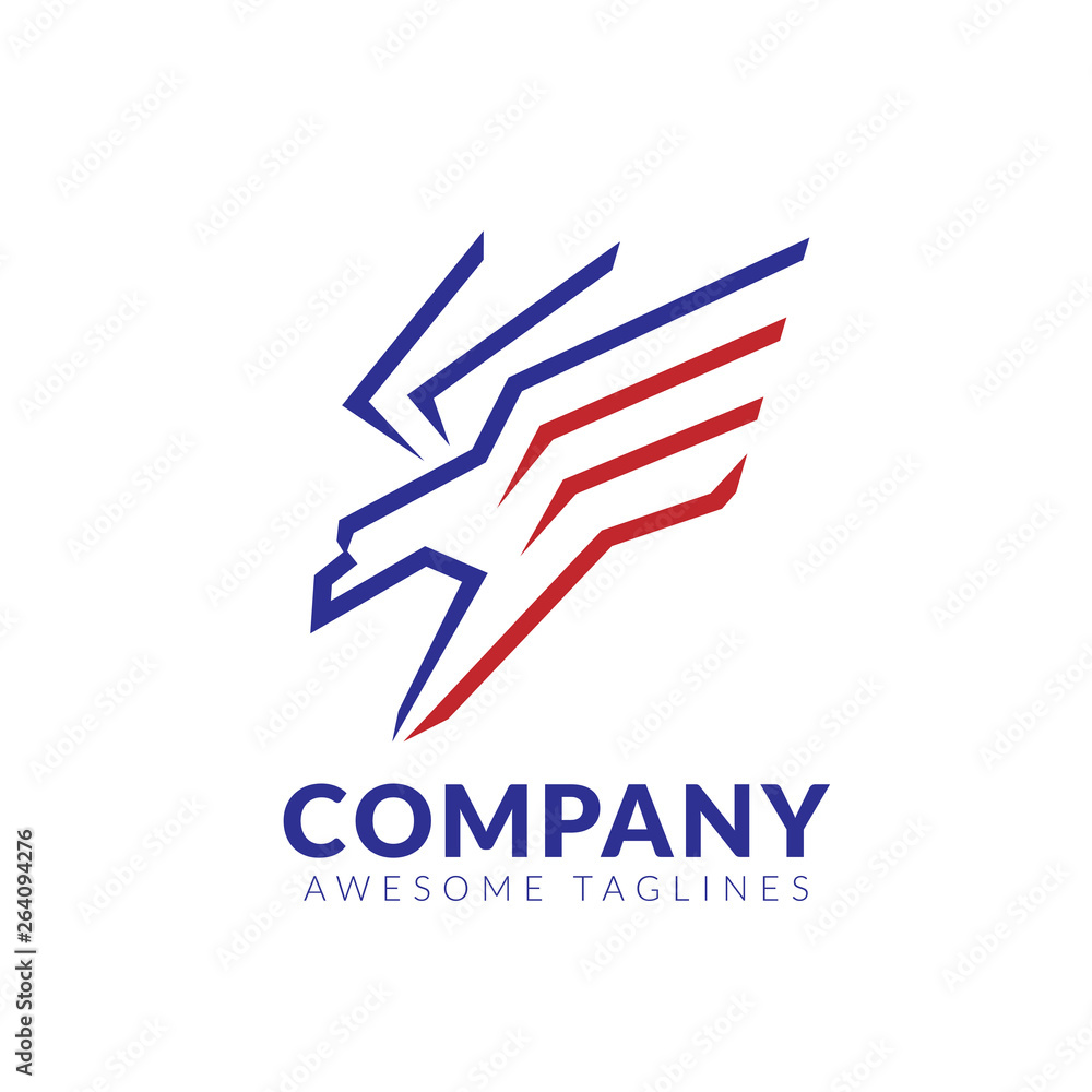 Flying Hawk logo design Template, Eagle mascot graphic, bald eagle ...