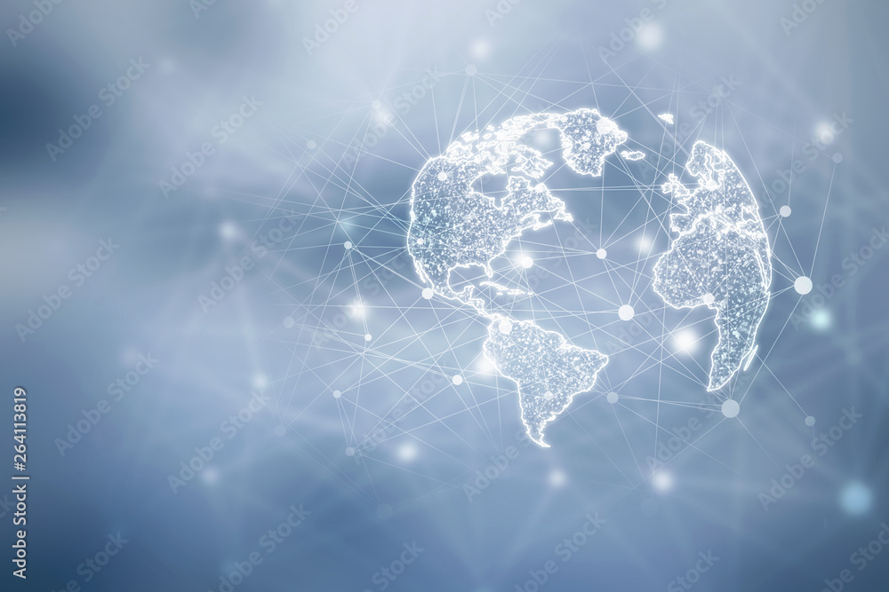 2d illustration world map abstract background Stock Illustration ...