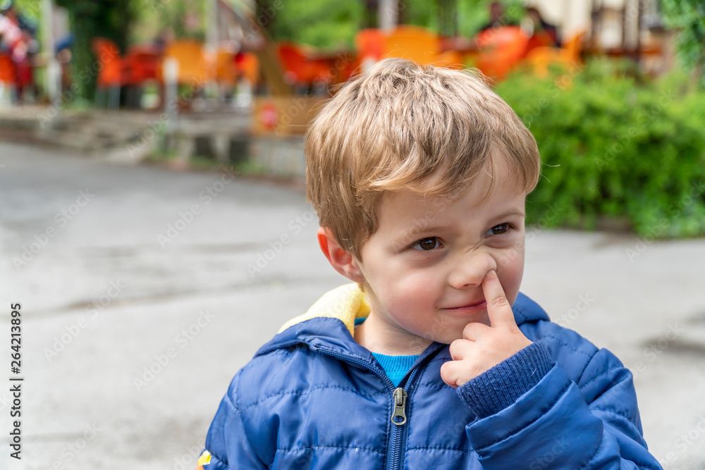 Funny Baby Picking Nose