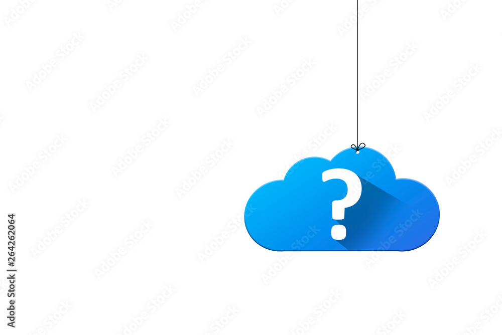 Question mark cloud concept Stock Illustration | Adobe Stock