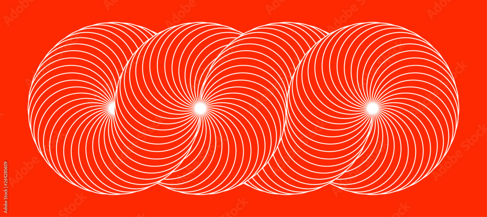 Infinity symbol of interlaced circles. Impossible shape with stroked ...