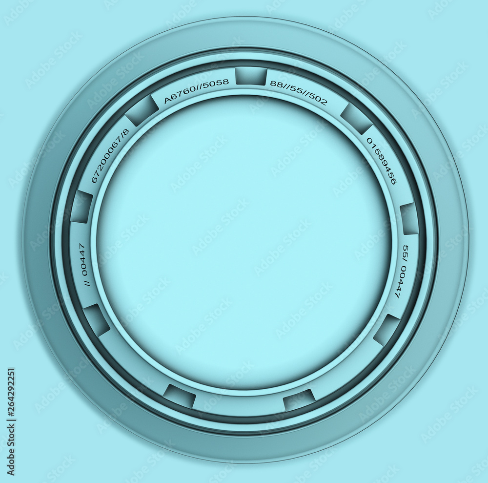 logo mock up frame in circle shape and 3d rendering Stock Illustration ...