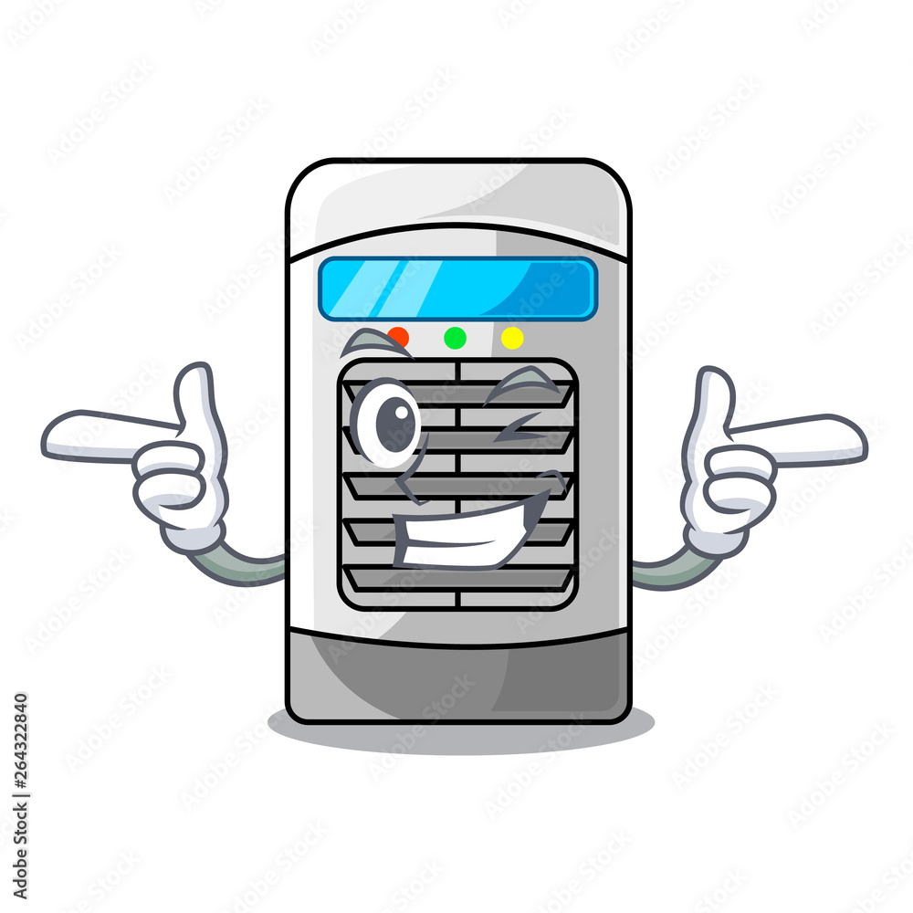 Wink air cooler at the character table Stock Vector | Adobe Stock