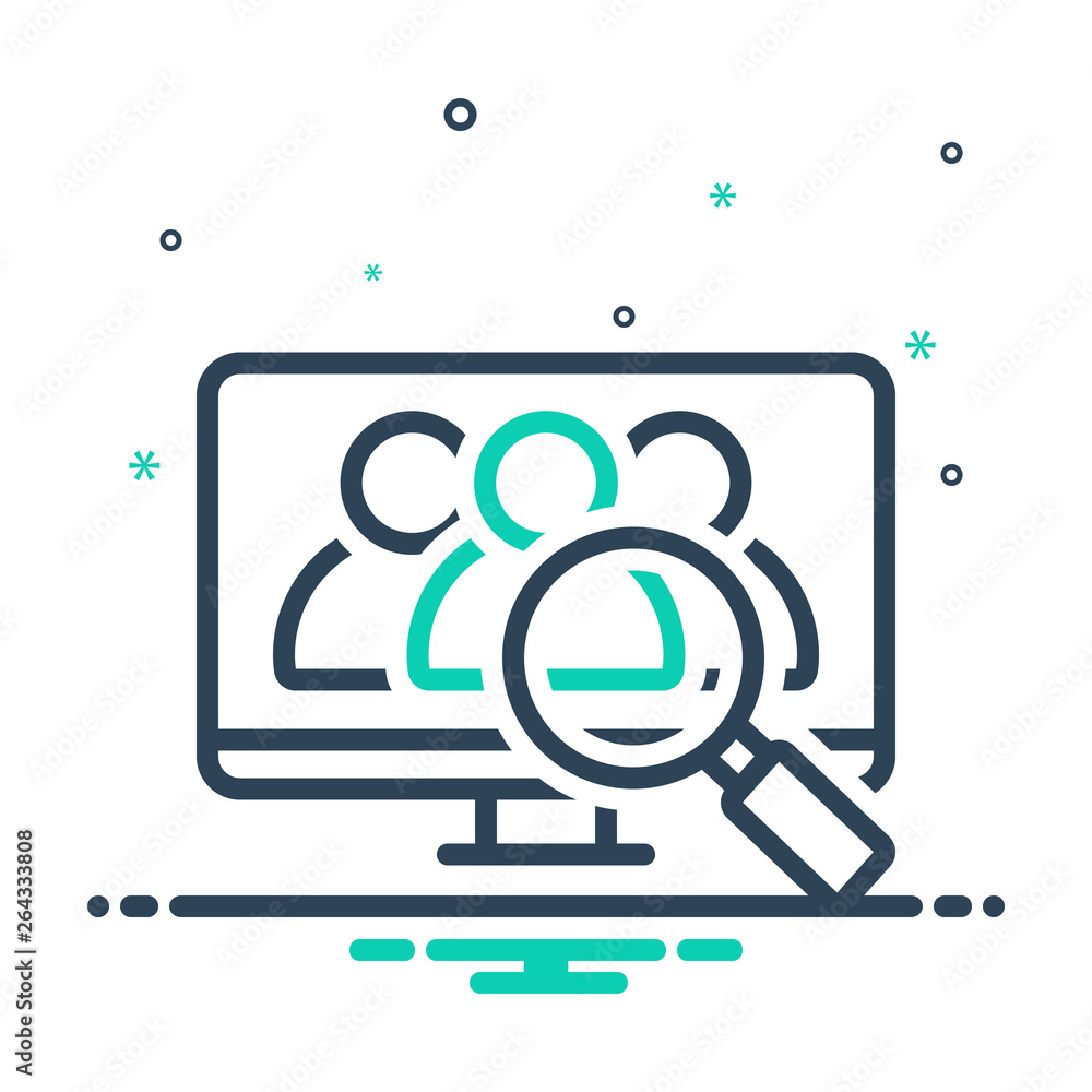 Mix line icon for about us Stock Vector | Adobe Stock