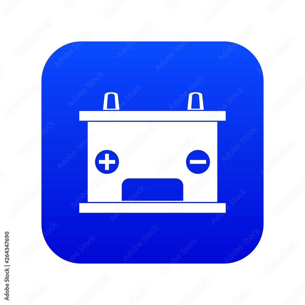 Electricity accumulator battery icon digital blue for any design ...
