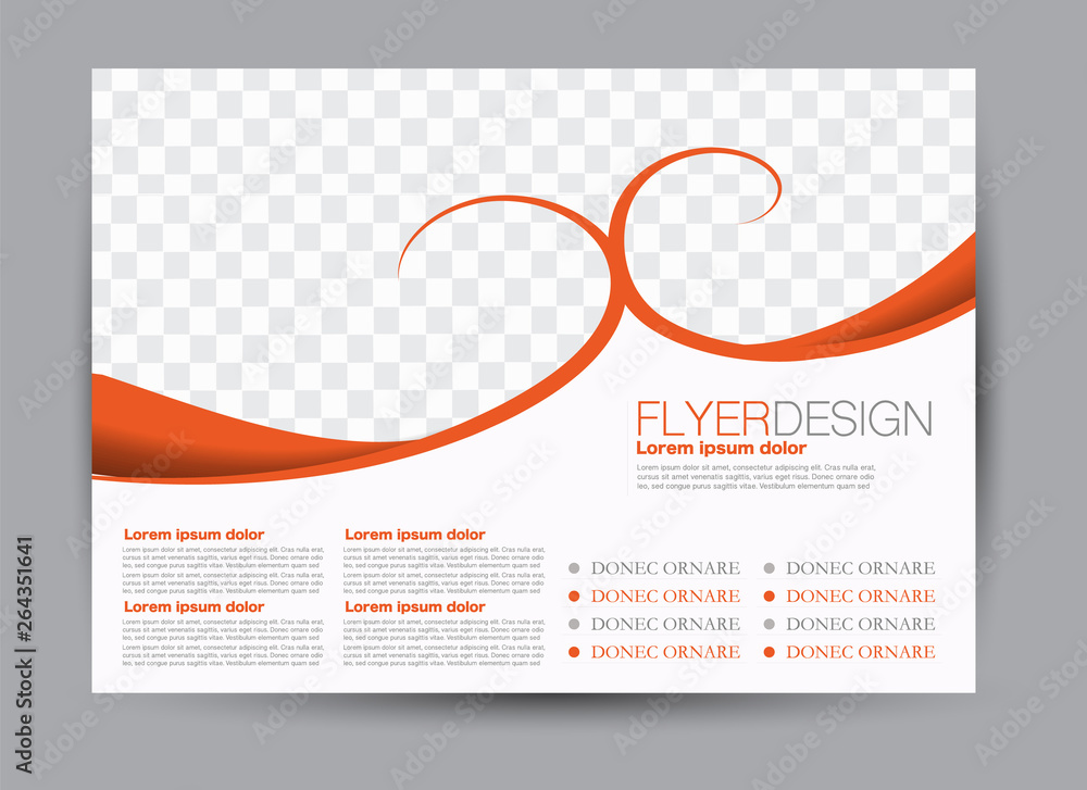 Landscape wide flyer template. Billboard banner abstract background ...