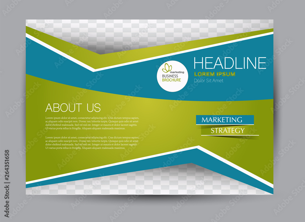 Landscape wide flyer template. Billboard banner abstract background ...