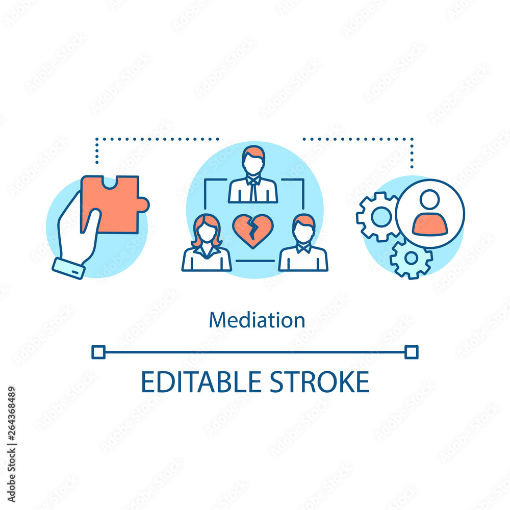 Mediation concept icon Stock Vector | Adobe Stock