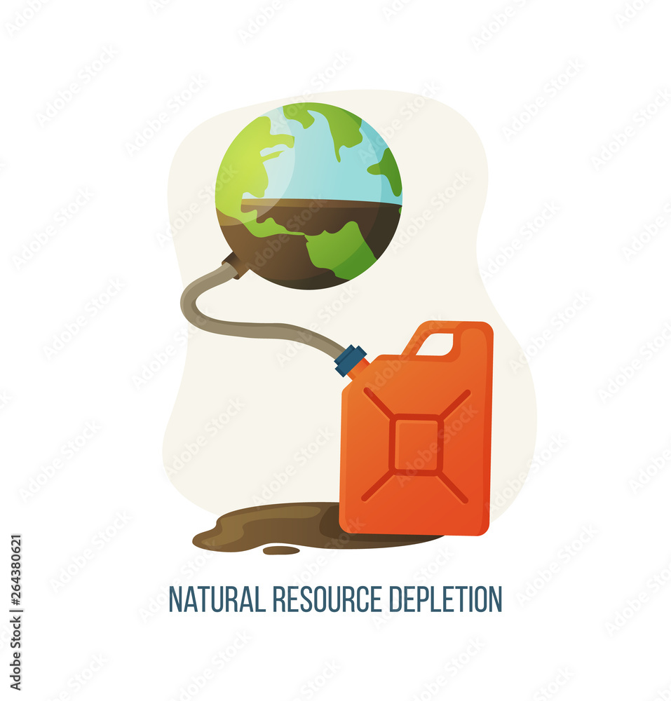 Natural Resource Depletion Vector Canister With Liquid Pumped From natural-resource-depletion-vector-canister-with-liquid-pumped-from