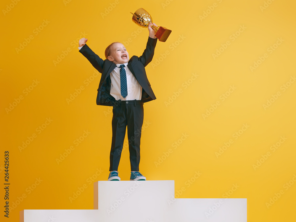 Little child is winner. Stock Photo | Adobe Stock
