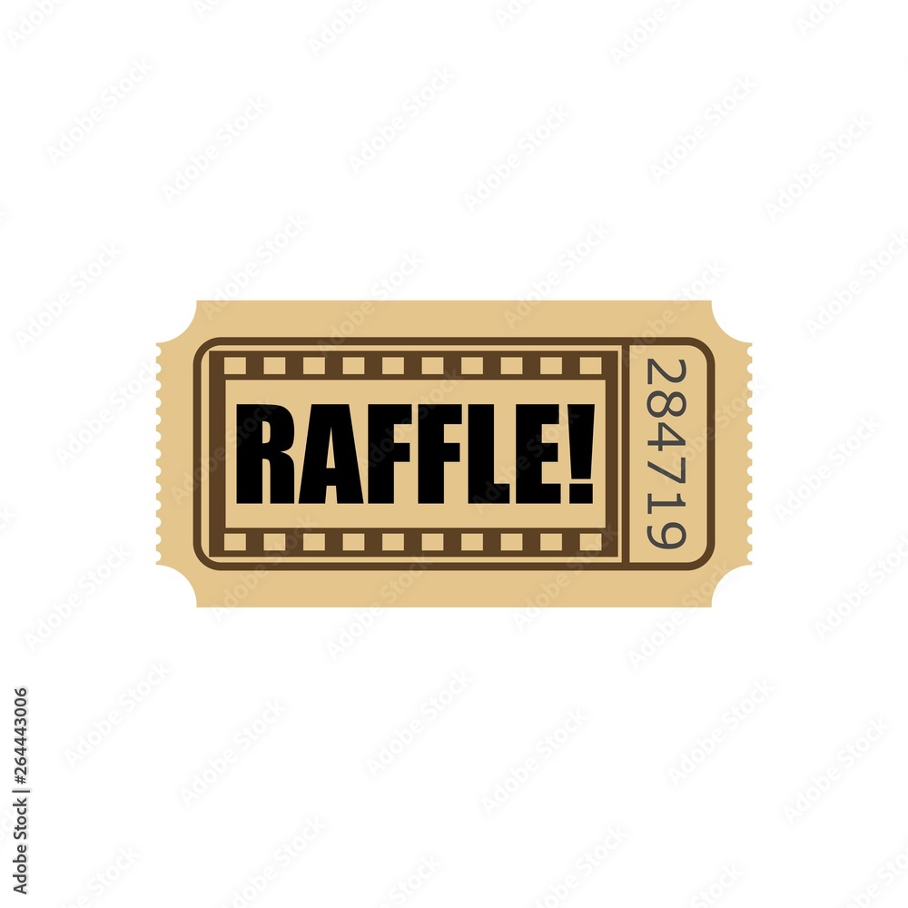 Raffle Ticket Word Enter Contest Stock Illustration | Adobe Stock