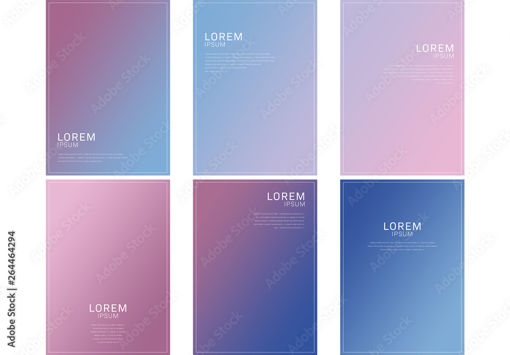 6 Flyer Background Layouts with Colorful Gradients Stock Template ...