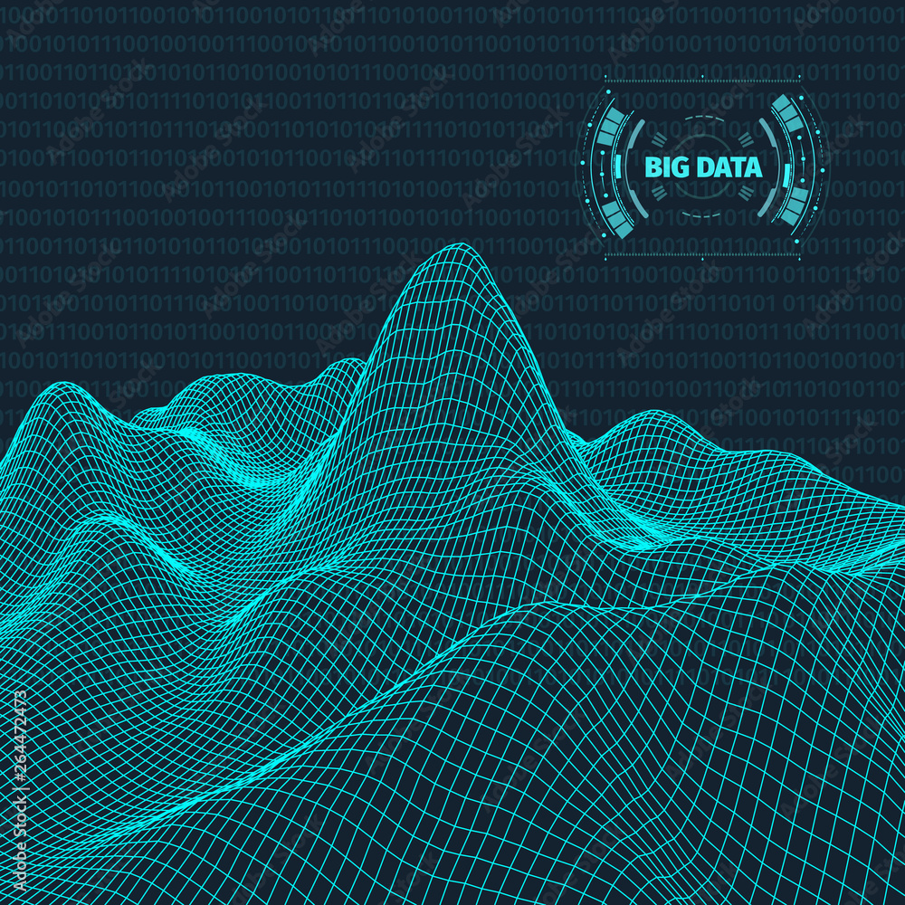 Big data visualization. Background 3d .Big data connection background ...