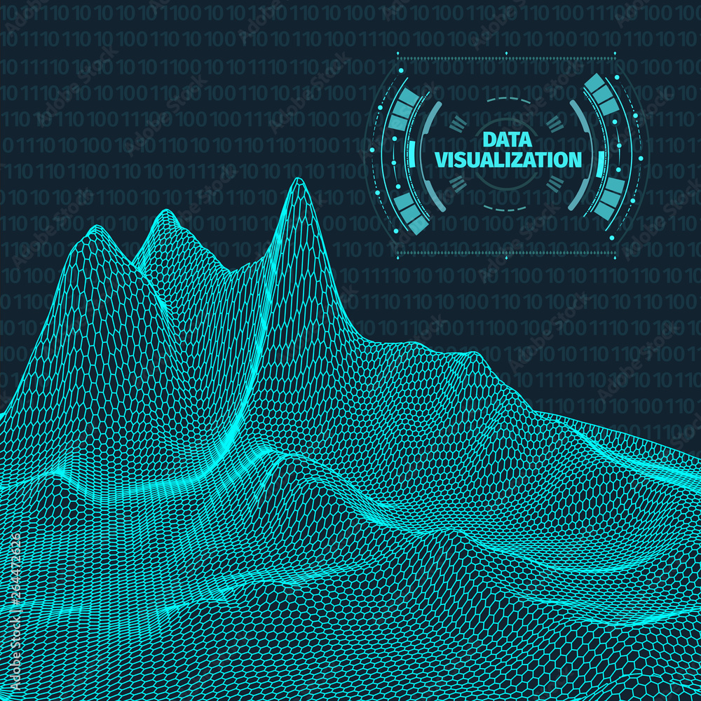 Big data visualization. Background 3d .Big data connection background ...